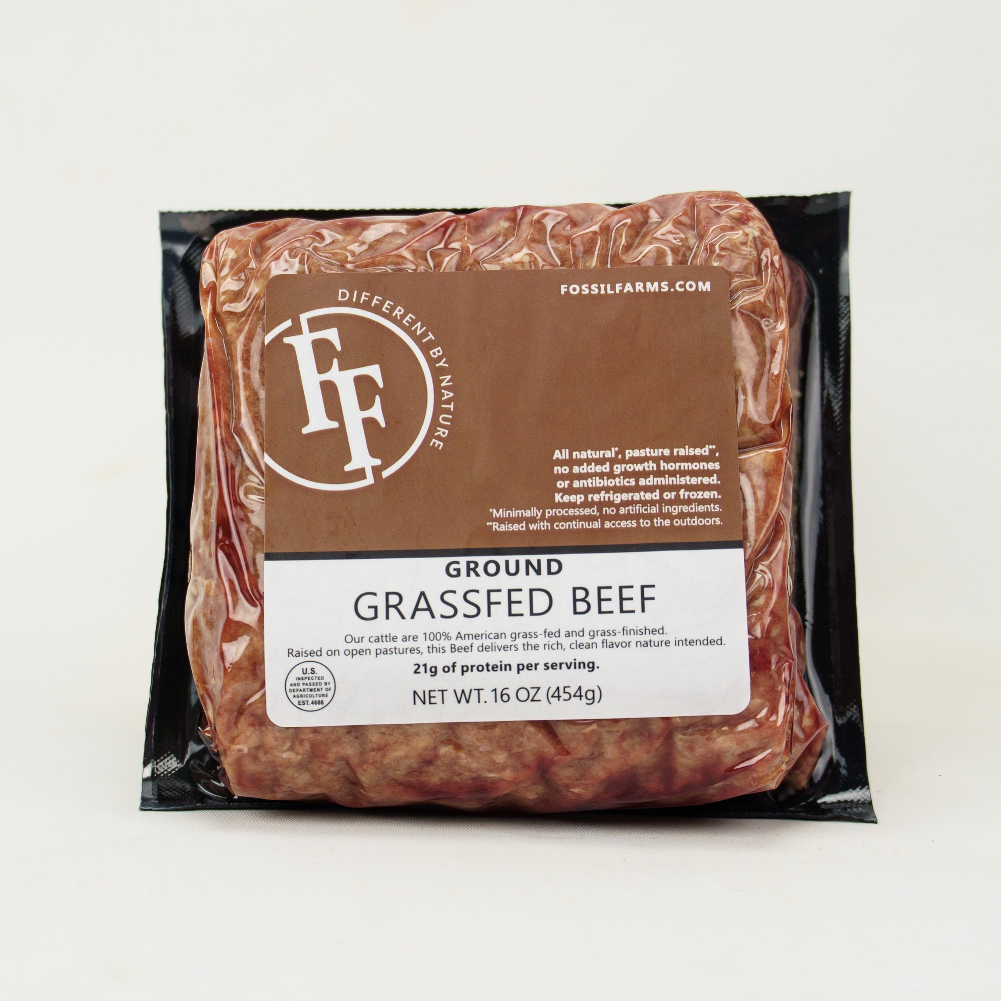 Grass-Fed Beef Ground | 1 Lb. - Buy Online from Fossil Farms - Fossil Farms